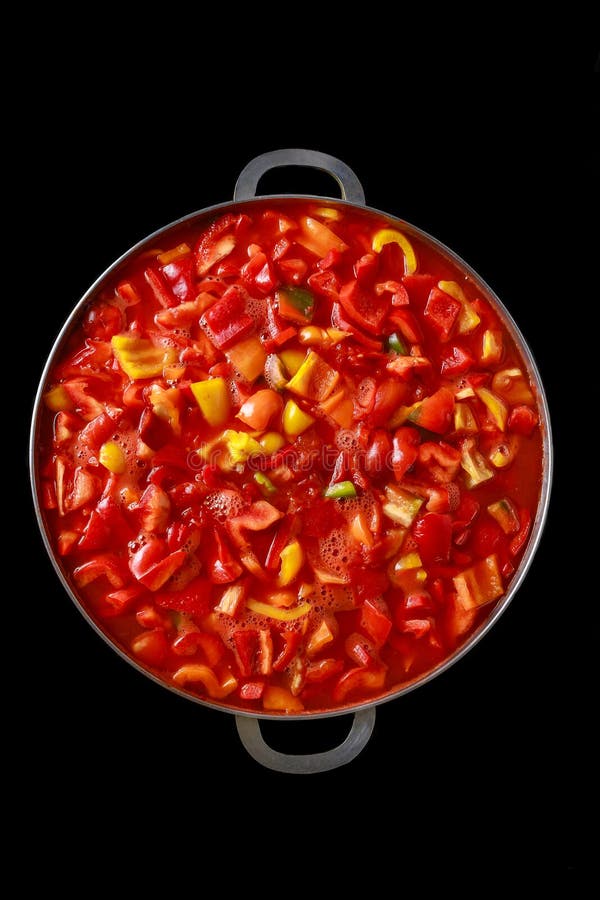Vegetable Dish Lecso Made from Tomatoes and Sweet Peppers. Stock Photo ...