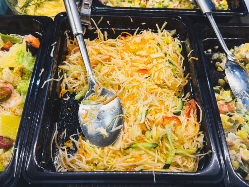 Vegetable Dishes on Display in the Dining Room Stock Image - Image of ...