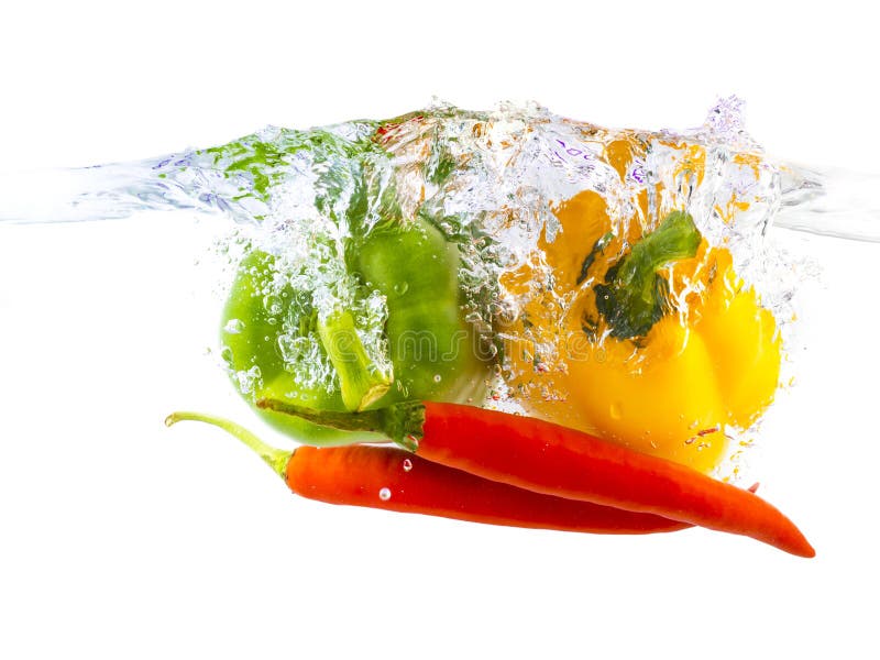 Vegetable Dropping in Water Stock Image - Image of ingredient, fresh ...