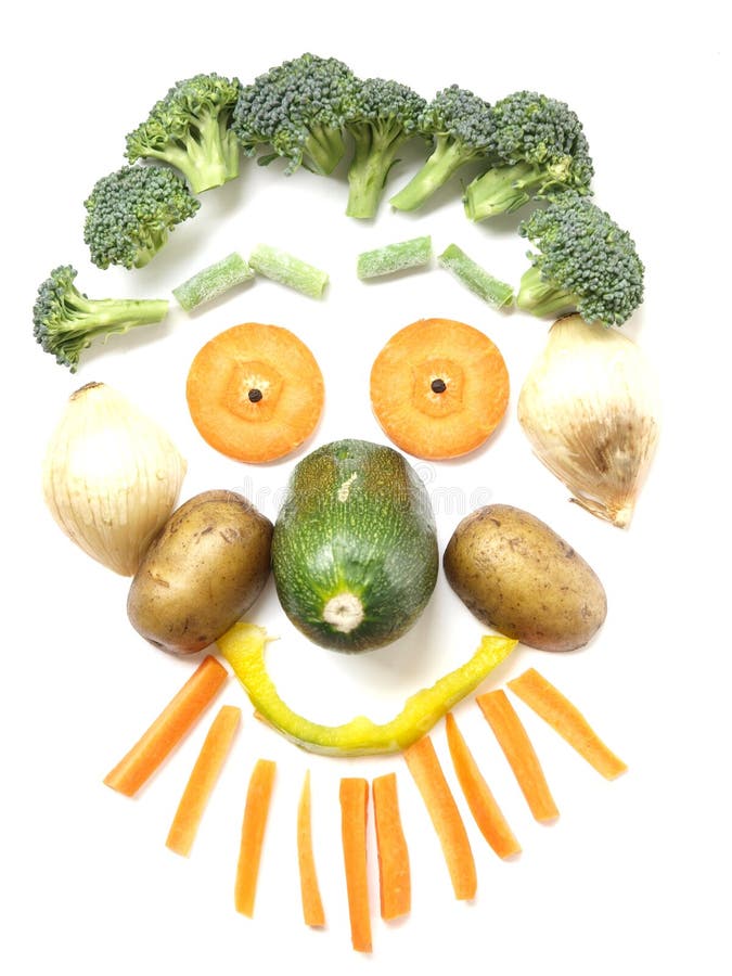 Vegetable Face stock photo. Image of pepper, potato, zucchini - 14042724