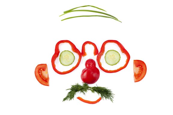 Vegetable face stock photo. Image of healthy, positive - 8706724