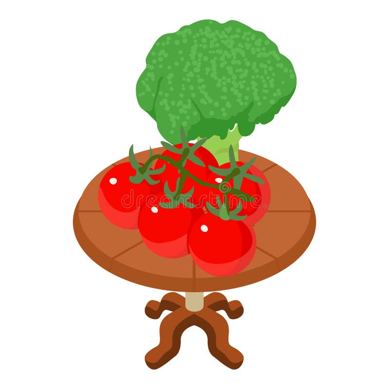 Vegetable Food Icon, Isometric Style Stock Vector - Illustration of ...