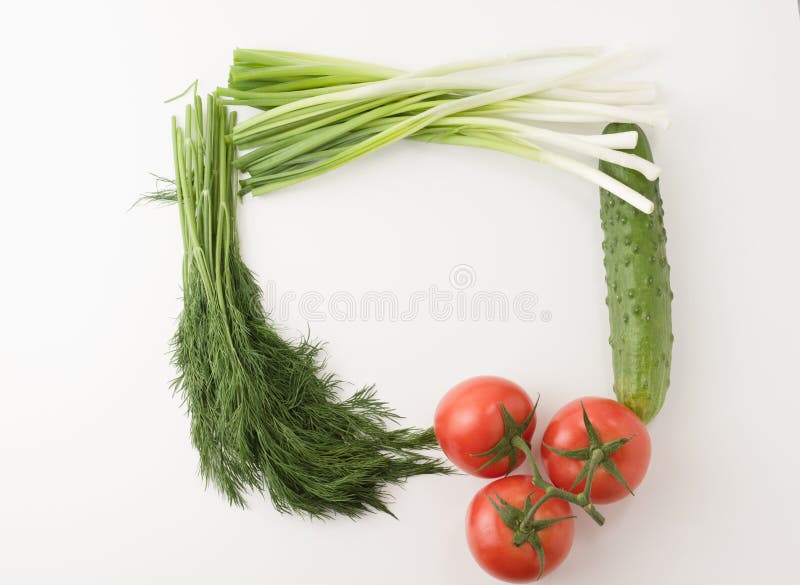 Vegetable frame stock photo. Image of onion, cucumber - 52658220