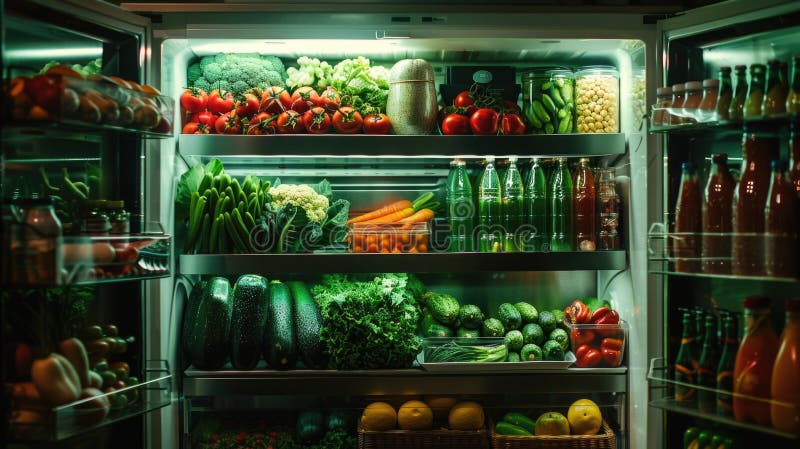 Vegetable Fridge Fill stock photo. Image of vegetables - 383197732