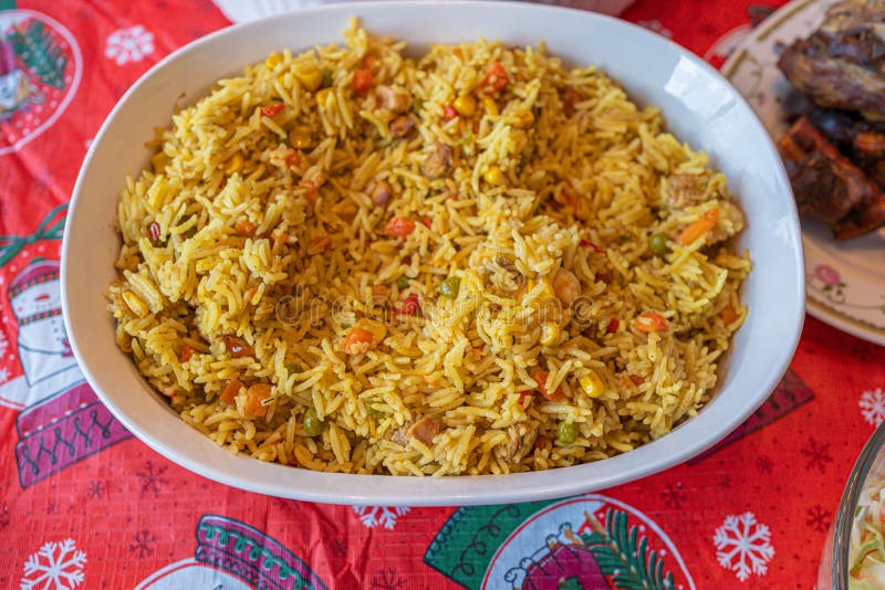 Vegetable Fried Rice in a Bowl Ready To Serve Stock Photo - Image of ...
