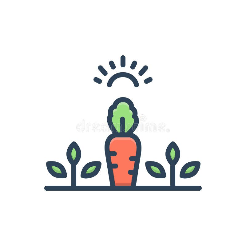 Color Illustration Icon for Vegetable Garden, Vegetables and Stuff ...