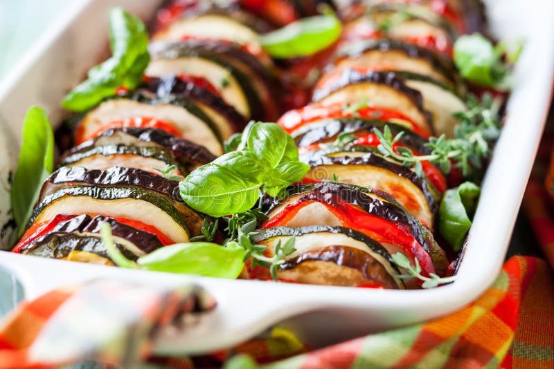 Vegetable gratin stock image. Image of courgette, healthy - 42209435