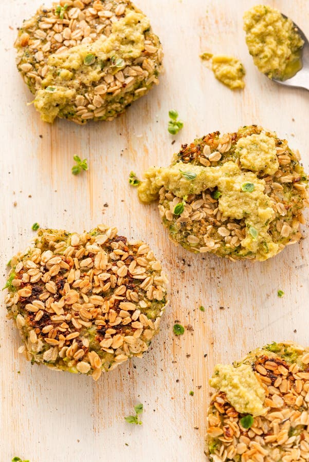 Vegetable Green Healthy Fritters with Oat Stock Image - Image of vegan ...