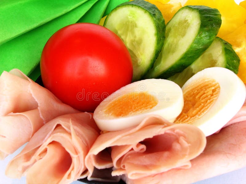 Vegetable and ham stock photo. Image of colorful, nutrition - 1636778