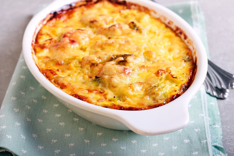 Vegetable and ham bake stock photo. Image of appetizer - 80838274