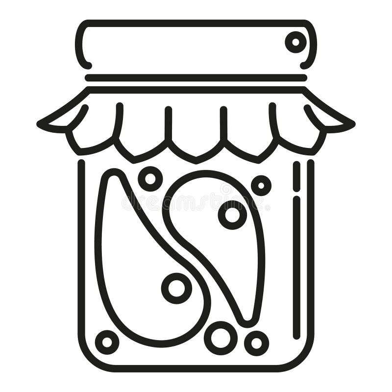 Vegetable Jar Icon Outline Vector. Pickle Food Stock Vector ...