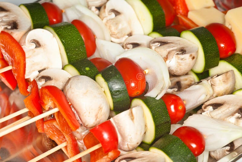 Vegetable kebabs stock image. Image of vegetable, dinner - 5168197