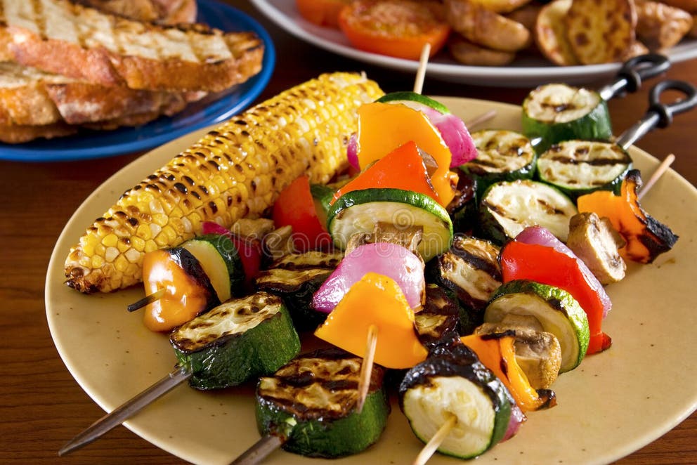 Vegetable kebabs stock image. Image of vegetable, dinner - 5168197