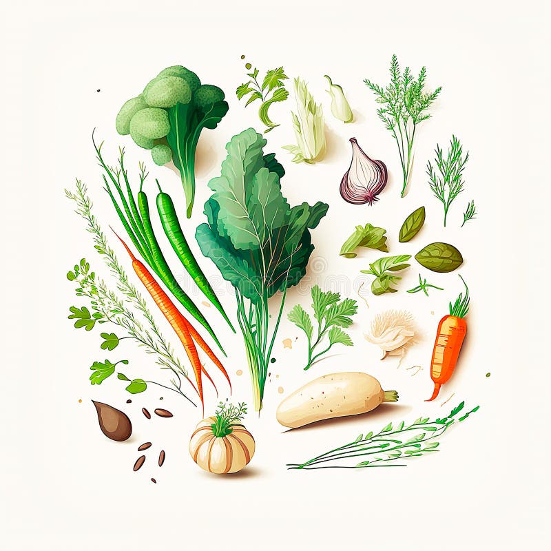 Vegetable Layout Illustration, Creative Layout Stock Illustration ...