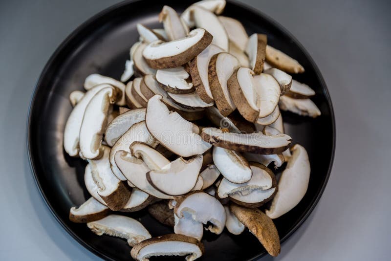 Vegetable Lentinula Edodes Fresh Food Stock Image - Image of baking ...