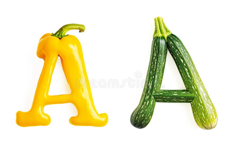 Vegetable Letter "a stock illustration. Illustration of idea - 309773454