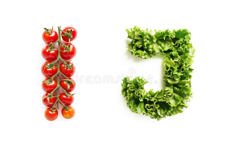 Vegetable Letters "I" and "J Stock Illustration - Illustration of ...