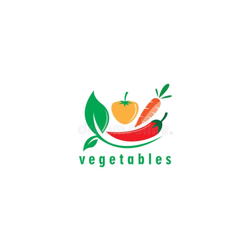 Vegetable Logo Icon Vector Illustration Color Design Stock Vector ...