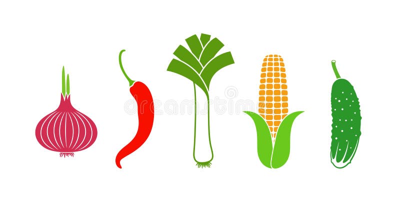 Vegetable Logo. Isolated Vegetable on White Background Stock Vector ...