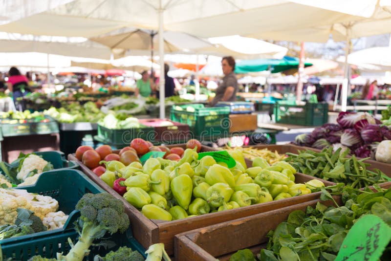 Vegetable market stall. stock image. Image of farm, greengrocery - 45862409