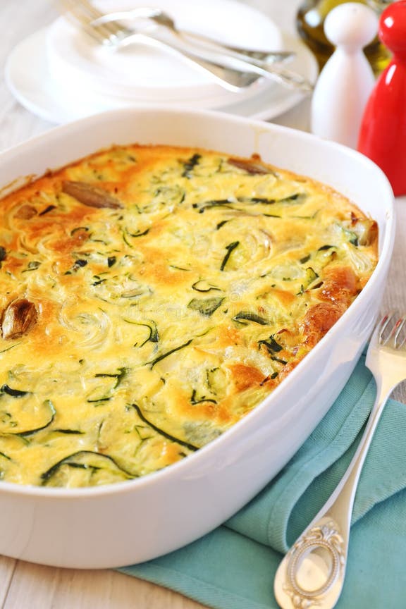 Vegetable Marrow Squash Casserole with Cheese and Shallot Stock Photo ...