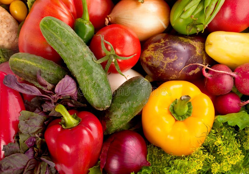 Vegetable mix stock photo. Image of tomato, radish, green - 25309052