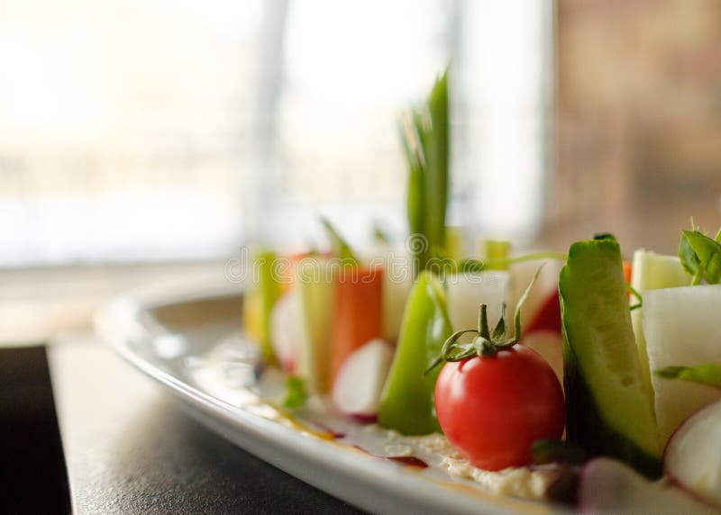 Vegetable Mix. Beautiful Serving of Food in the Restaurant Stock Photo ...
