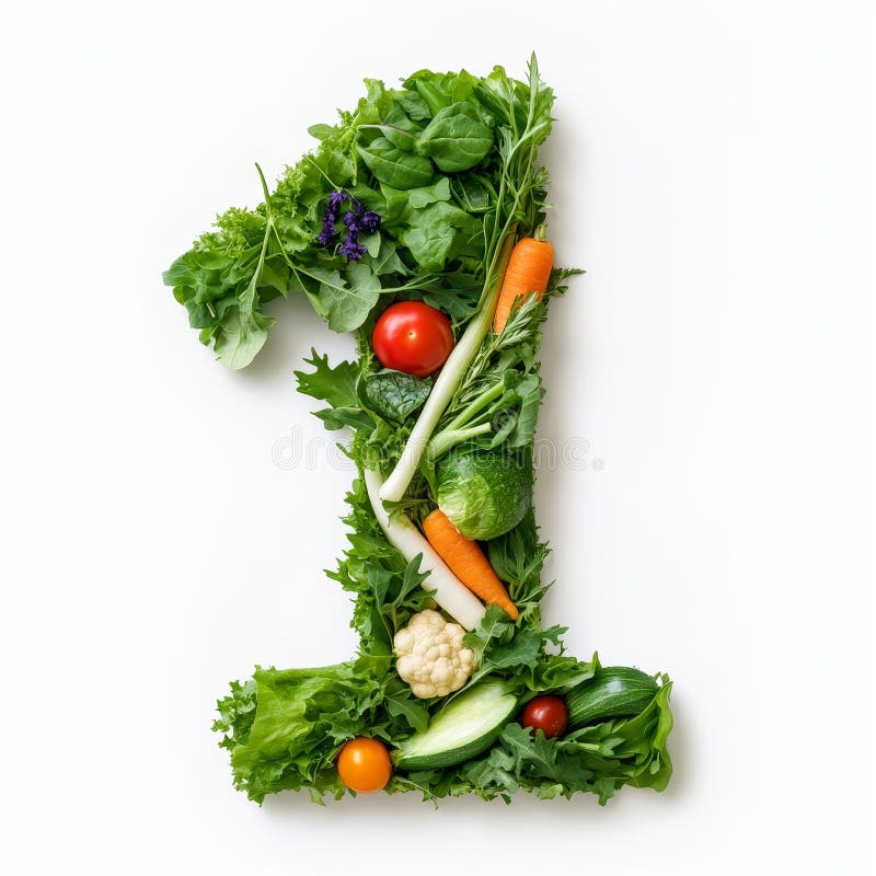 Vegetable Number One: Creative Display of Fresh Produce in Numeral ...