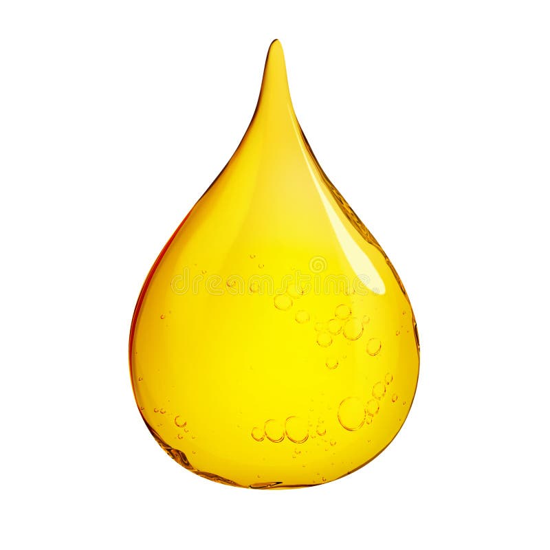 Vegetable Oil Drop with Bubbles on White Background Stock Photo - Image ...