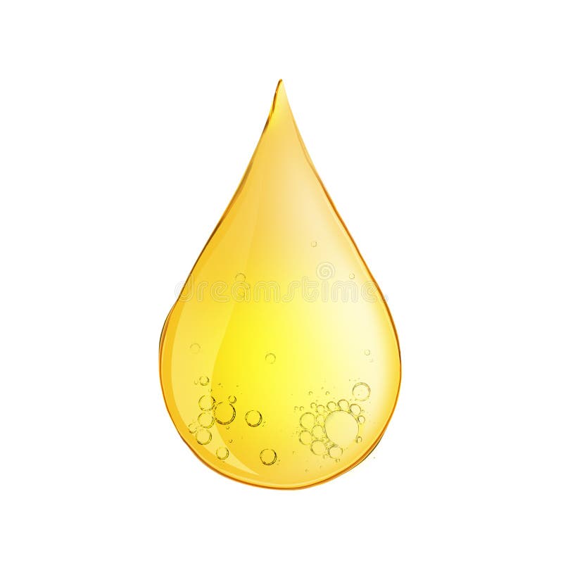 Vegetable Oil Drop with Bubbles on White Background Stock Photo - Image ...