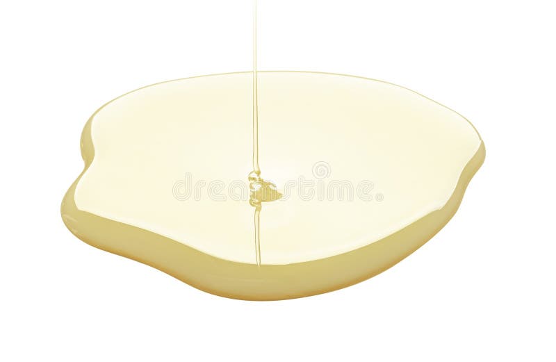 Vegetable Oil Pouring To Puddle on White Background Stock Photo - Image ...
