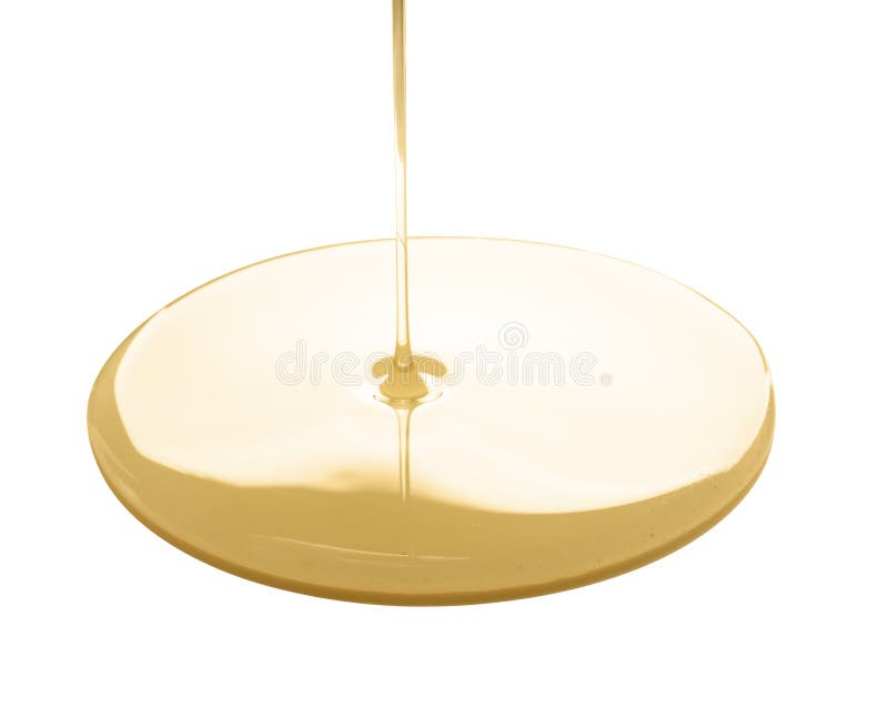 Vegetable Oil Pouring To Puddle on White Background Stock Image - Image ...