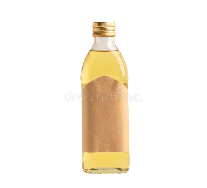 Vegetable Oil with Olive Oil in Different Bottle for Cooking Isolated ...