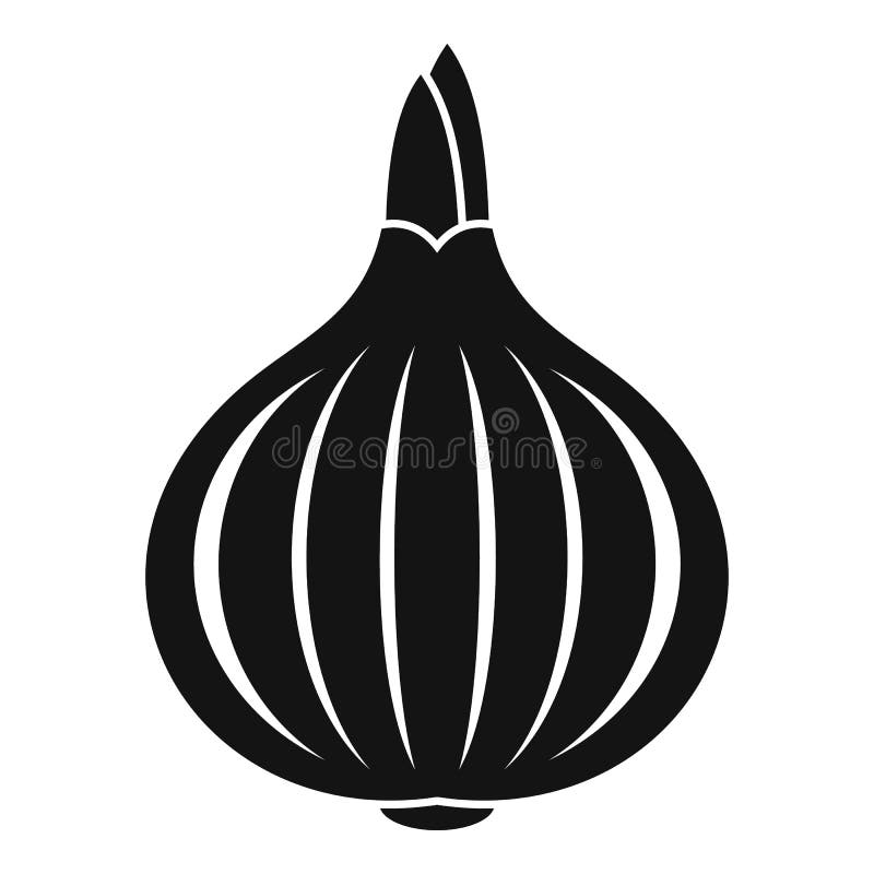 Vegetable Onion Icon, Simple Style Stock Vector - Illustration of ...