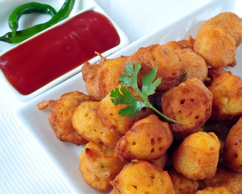 Vegetable Pakora stock photo. Image of streetfood, dish - 17570220
