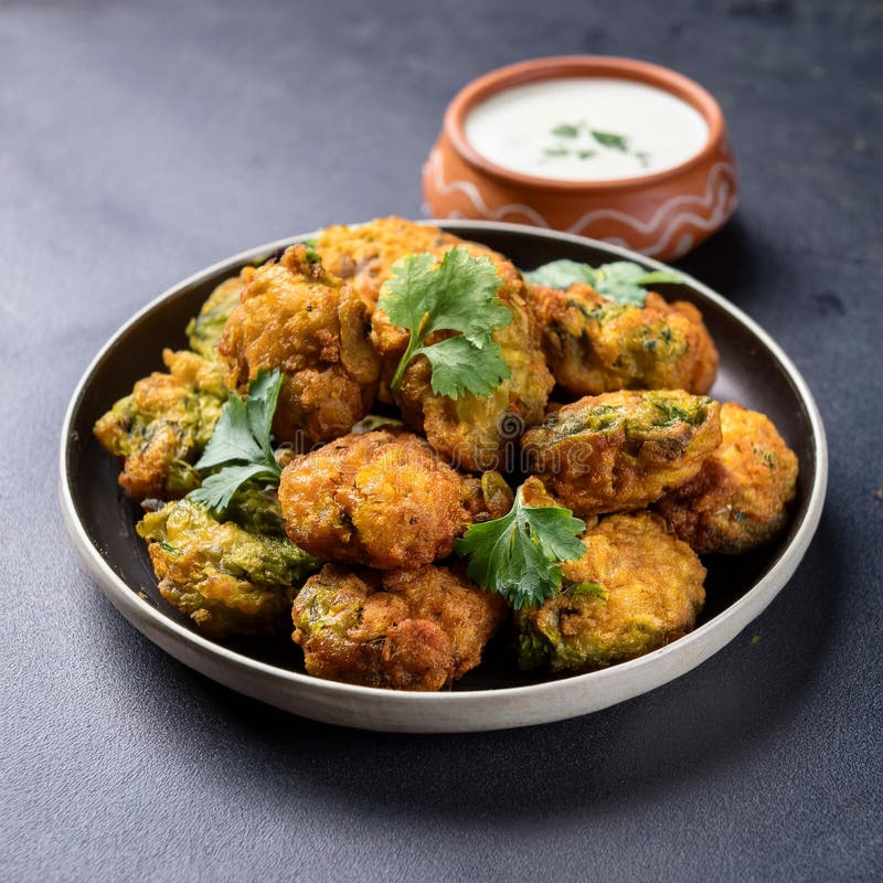 Vegetable Pakora, AI Generated Stock Illustration - Illustration of ...
