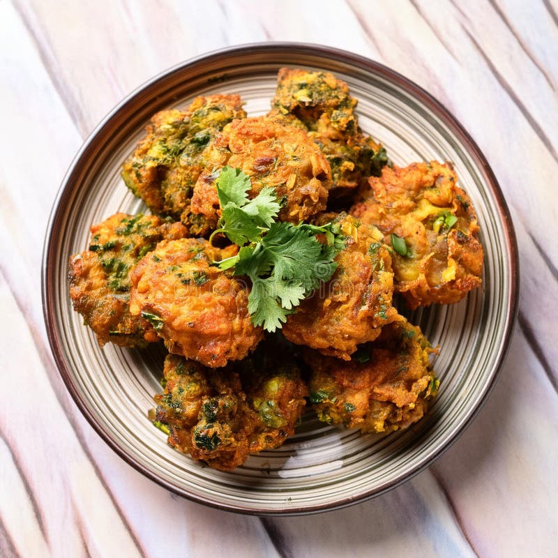 Vegetable Pakora, AI Generated Stock Illustration - Illustration of ...