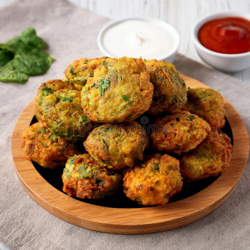 Vegetable Pakora, AI Generated Stock Illustration - Illustration of ...