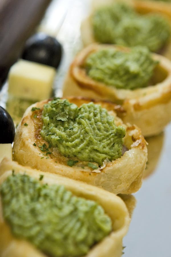 Vegetable pastry canapes stock image. Image of toast, party - 7908119