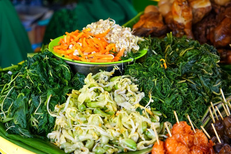 Vegetable Pecel is a Traditional Food, Especially in East Java. with a ...