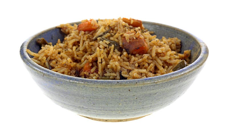 Vegetable Pilaf in Bowl Side Stock Image - Image of cinnamon, side ...