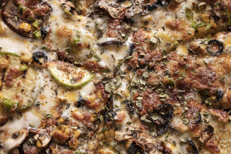 Vegetable Pizza for Vegetarians Top View Stock Photo - Image of ...