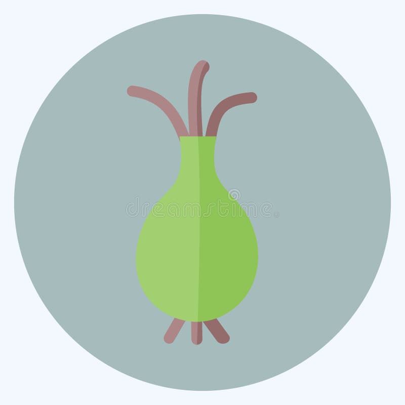 Vegetable Plant Icon in Trendy Flat Style Isolated on Soft Blue ...