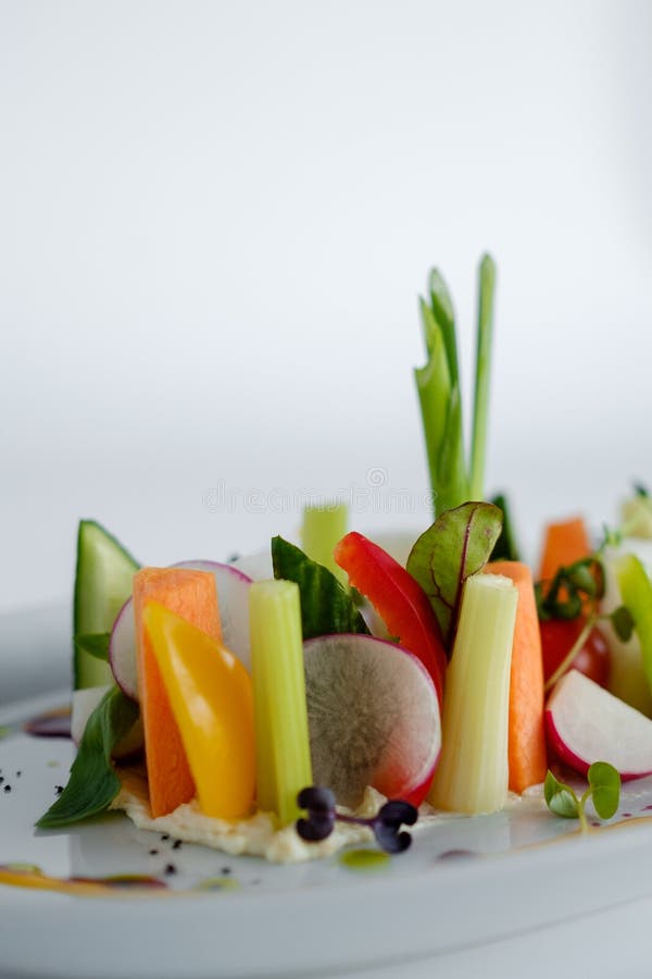 Vegetable Mix. Beautiful Serving of Food in the Restaurant Stock Image ...