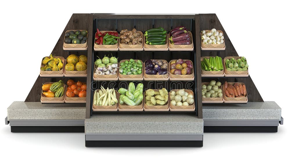 Vegetable rack stock illustration. Illustration of shop - 352868945