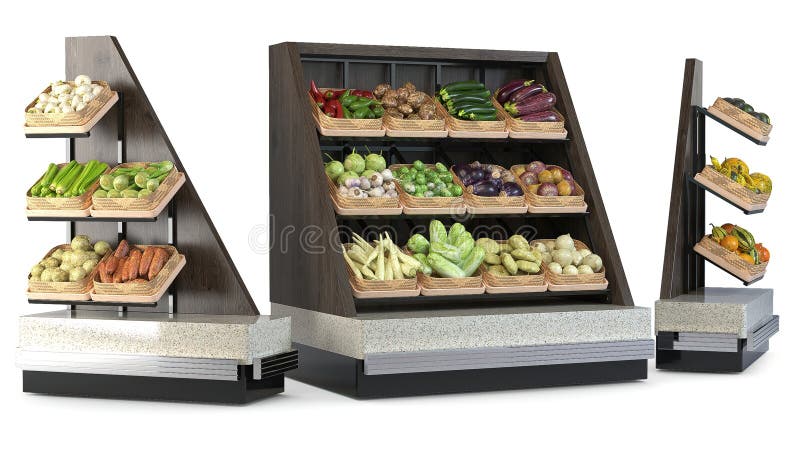 Vegetable rack stock illustration. Illustration of vegetable - 352869079