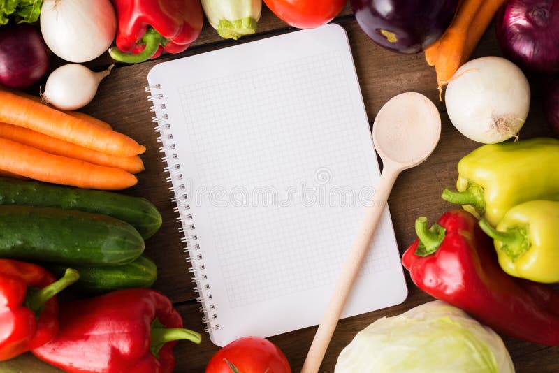 Vegetable Recipe Menu Notes Stock Image - Image of healthy, market ...