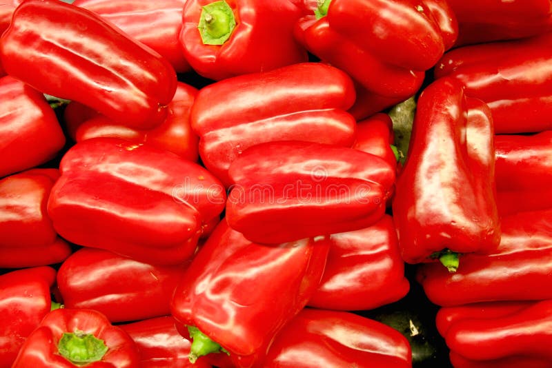 Vegetable - Red Bell Pepper Stock Photo - Image of grayscale, market ...