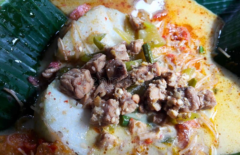 Vegetable Rice Cake in Banana Leaf Wrapper Stock Image - Image of ...