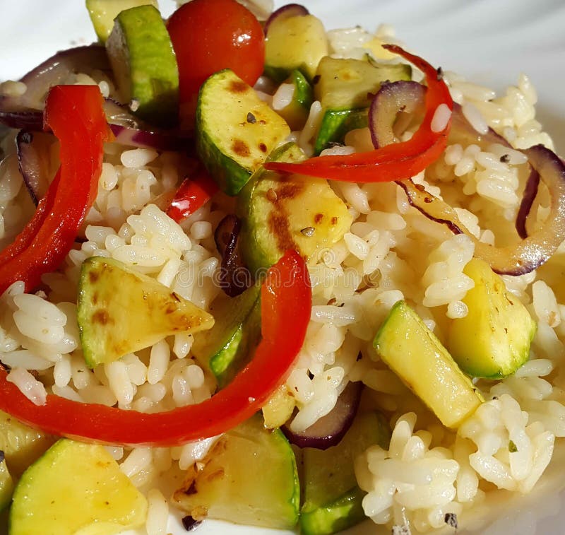 Vegetable Risotto Made of Zucchini Stock Image - Image of lunch, food ...
